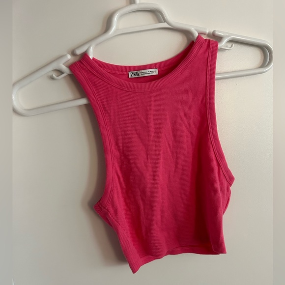 Zara | Tops | Zara Pink Halter Top | Poshmark